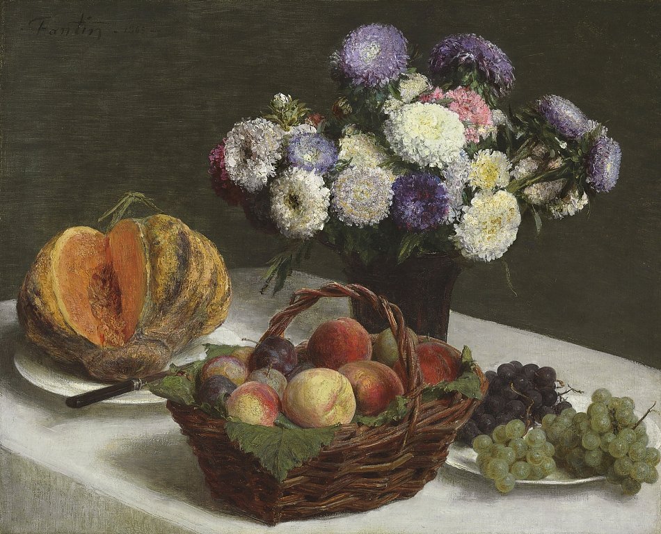 Henri Fantin Latour Fleurs et fruits Wandbild kaufen Henri Fantin Latour Fleurs et fruits Wandbild kaufen