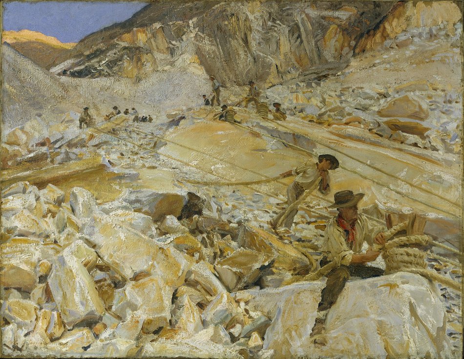 John Singer Sargent Bringing Down Marble from the Quarries to Carrara ... John Singer Sargent Bringing Down Marble from the Quarries to Carrara ...